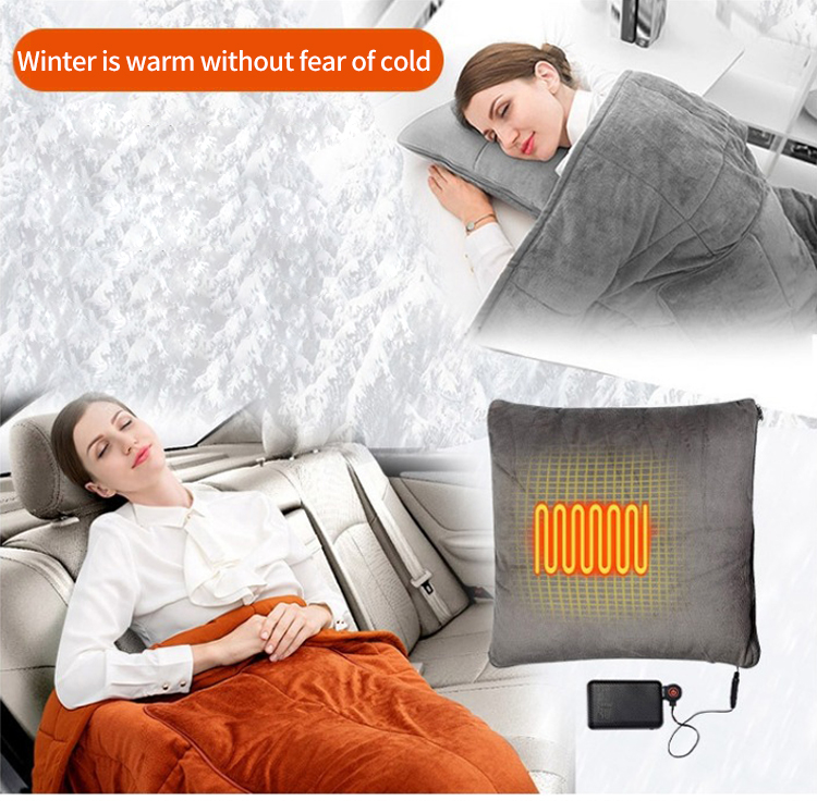 Custom Lightweight Foldable Blanket and Portable Heating Pillow Blanket ...